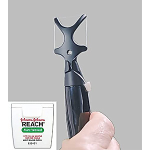 idi Toothbat - Wow Adult Floss Holder (Green/White/Black)-Patented Design Awards Winning Product, Easy, Comfort & Effective, Works Perfectly with Reach Waxed Nylon Floss