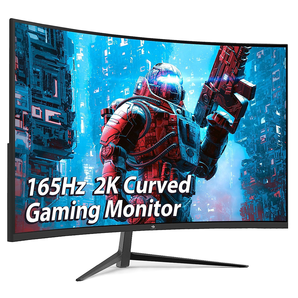 Z-Edge 32 inch Curved Gaming Monitor, 16:9 QHD 2K 2560x1440 165/144Hz 1ms Frameless LED Gaming Monitor, AMD Freesync Premium Display Port HDMI Built-in Speakers