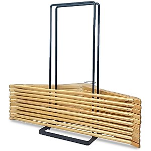 Hanger Organizer Stacker, Hanger Storage Organizer for Closet Laundry Room, Carbon Steel Black Clothes Hanger Storage Rack for Adult or Child