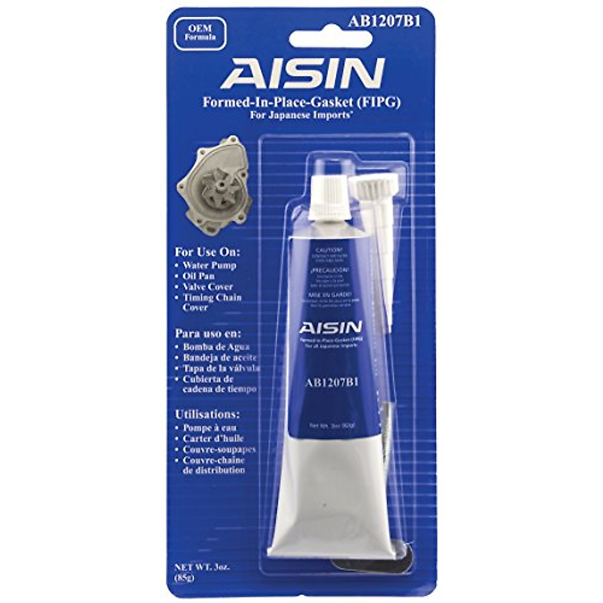 AISIN AB1207B1 Black Gasket Sealant Tube, 3 oz