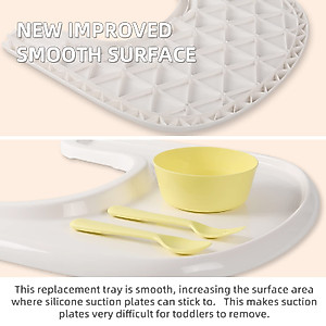 Baby High Chair Tray Compatible with Stokke Tripp Trapp Chair, with Smooth Surface Provides Suction Plates with More Suction Power