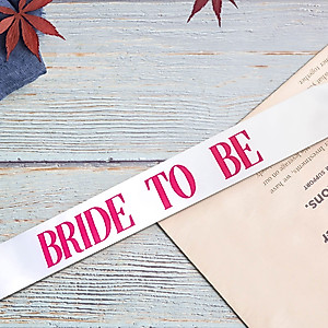 12 PCS Bachelorette Sashes Set, Bride to Be Team Bride Sash Maid of Honor Bridesmaid Sash for Bridal Shower and Hen Party Decorations Favors, Hot Pink