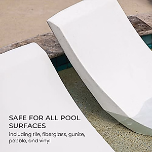 Aqua Outdoors - in-Pool Chaise Lounger - Inside Pool & Sun Shelf Lounge Chair - Designed for Water Depths Up to 9” - Compatible with All Pool Types - Poolside & Sun Deck Tanning - Classic White