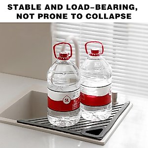 Foldable Triangle Roll-Up Dish Drying Rack Over The Sink Dish Drainer Drying Rack For Small Sink Corners Sink Organizer Kitchen Sink Accessories Space-Saving Rustproof Trivet Organizer With Sink Caddy