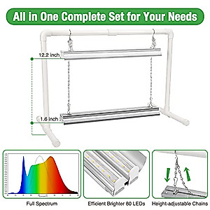 SOLIGT [Upgraded 1020 Size] Seed Starter Kit with Grow Light and Heat Mat - Strong Seed Starter Tray, 7" Humidity Dome and Grow Light Stand for Seed Starting, Seedling Germinating & Plant Propagating