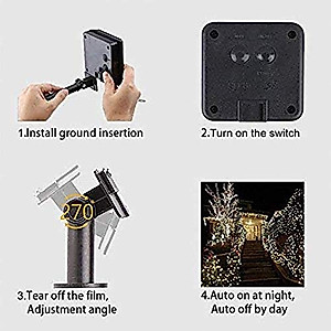 Hopolon Solar Fairy/Starry String Lights Outdoor Waterproof 72ft 200LED for Patio, Lawn,Garden, Home, Wedding, Holiday, Christmas Party, Xmas Tree Decoration,Waterproof/Timer/USB Charge (Cool White)