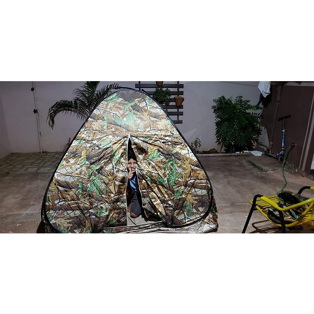 BZTANG Explorer Outdoors 3-4 Persons Camouflage Camping Hiking Easy Setup Instant Pop up Tent (Maple Leaves Green)