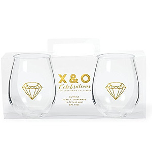 X&O Paper Goods QWG2-20864 Double Stemless Wine, Odyssey