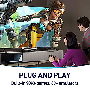 Lutonvia Retro Game Console Super Console x4 Plus Bulit in 65000+ Games, Emuelec 4.6/Android 11.0/CoreEL All in 1, Retro Video Game Console S905X4 Chip, 8K UHD Output, 2.4G/5G, BT 4.0(256G)