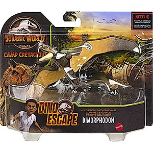 Jurassic World Toys Wild Pack Dracorex Herbivore Dinosaur Action Figure Toy with Movable Joints, Realistic Sculpting & Attack Feature, Kids Gift Ages 3 Years & Older