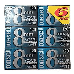 Maxell 8mm GX-MP 120 Videotapes (6-pack)