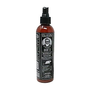 Grandpa Gus's Mouse Rodent Repellent, Peppermint & Cinnamon Oil Formula, Repels Mice & Rats from Nesting, Chewing in Homes/RV, Boat/Car, Storage & Wiring, 8 Oz RTU Spray