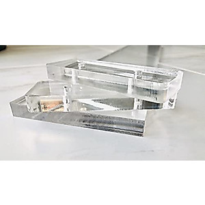 Elegant and Sophisticated Floating Window Shelf (21", Single Shelf) - Crystal Clear Recessed Durable Strong Acrylic Trinket, Plants, Succulents Indoor Collection Display Stand Trendy Modern Boho Chic