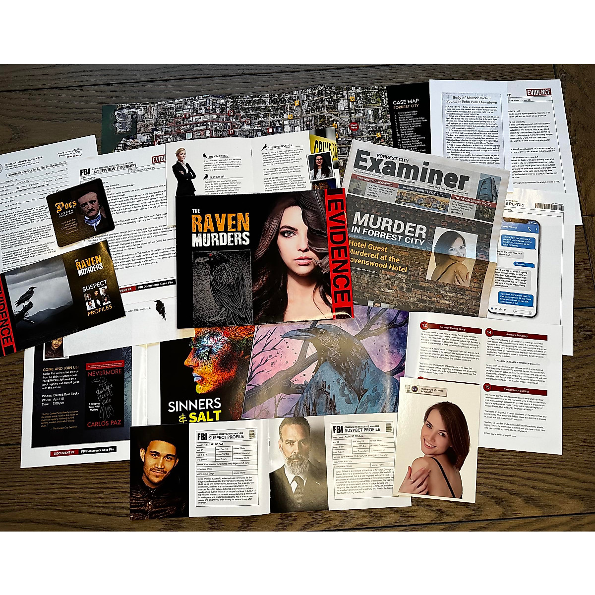 The Raven Murders: A Murder Mystery Game | Unsolved murder mystery game - Cold Case Files Investigation Detective Evidence & Crime File - individuals, date nights & party games