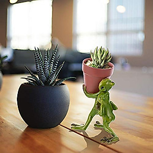 DOITOOL Frog Flower Pot Ceramic Succulent Pot Decorative Animal Flower Planter Home Garden Bonsai Flower Vase Fairy Air Plant Container for Office
