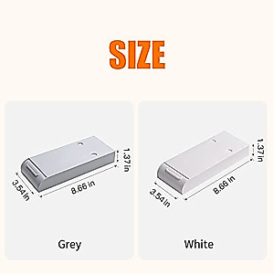 (2 Pack) Under Desk Drawer, Premium Under Desk Storage, Hidden Under Desk Storage Drawers, Desk Drawers with Self-Adhesive Glue, Suitable for Office, Home-use, School (White/Gray)
