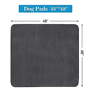 SIWA MARY Reusable Pee Pads for Dogs, 48"x48"/60"x48" Large, Washable Dog Pads with Super Absorbent, Non-Slip, Waterproof, Puppy Potty Whelping Pads Pet Traning Pads for Crate, Kennel, Playpen