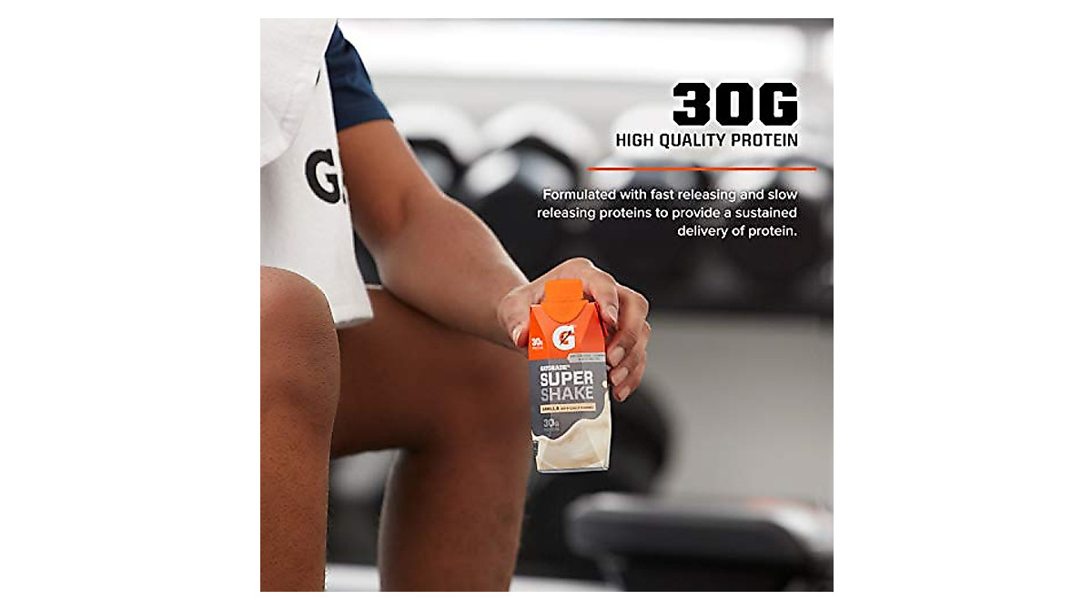 Gatorade Super Shake Vanilla - 30g Protein for Muscle Rebuild