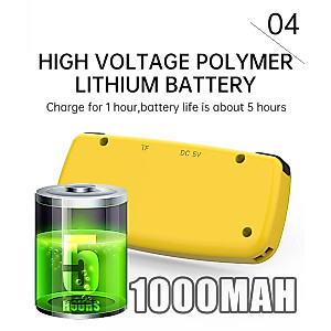 UUPOI New Handheld Game Console, Retro Mini 1.5 inch IPS Screen Open Source Handheld Game Players, Support 13 Emulators, External Expansion Storage, Keychain Mini Console Gifts for Children