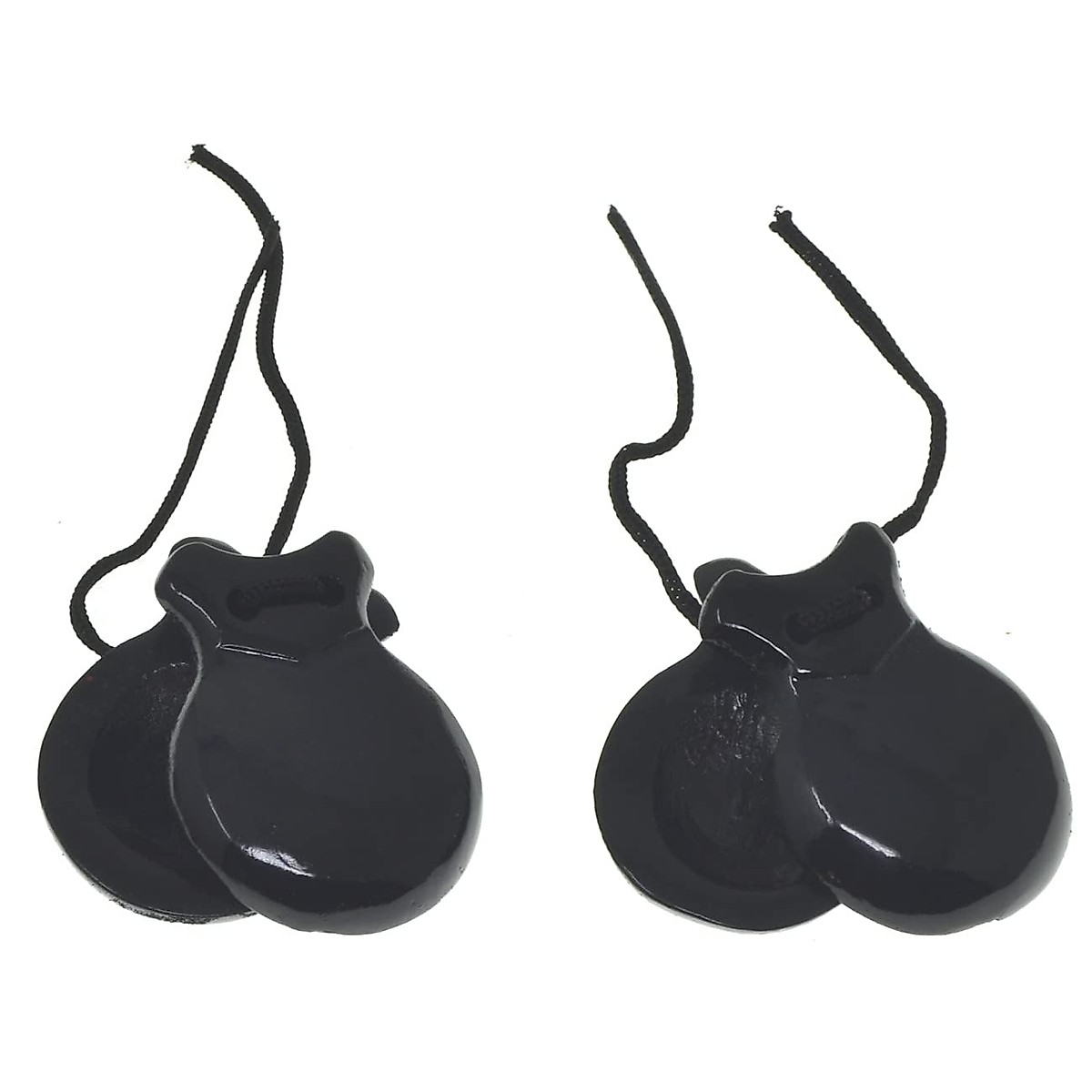 Black wooden castanets Spanish handmade castanets Traditional Spanish black color Souvenir gift from Spain Hand percussion castanets