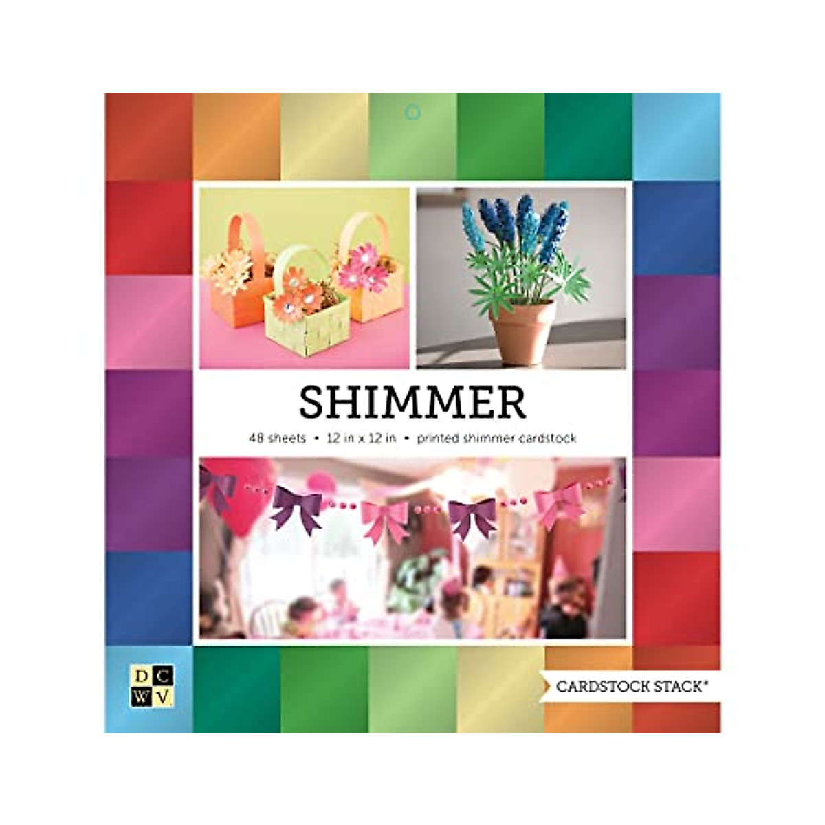 Die Cuts with A View Solid Cardstock Stack-12 x 12-Shimmer-Shimmer Finish-48 Sheet PS-016-00029