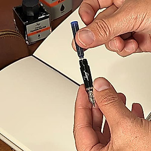 ZenZoi Fountain Pen Ink Cartridge Refills- 24 Bulk Premium Blue Case- Professional Grade, International Size, Non-Toxic Ink- Smooth, Blotch-Free Writing for Luxury Pens – German Nibs (Blue)