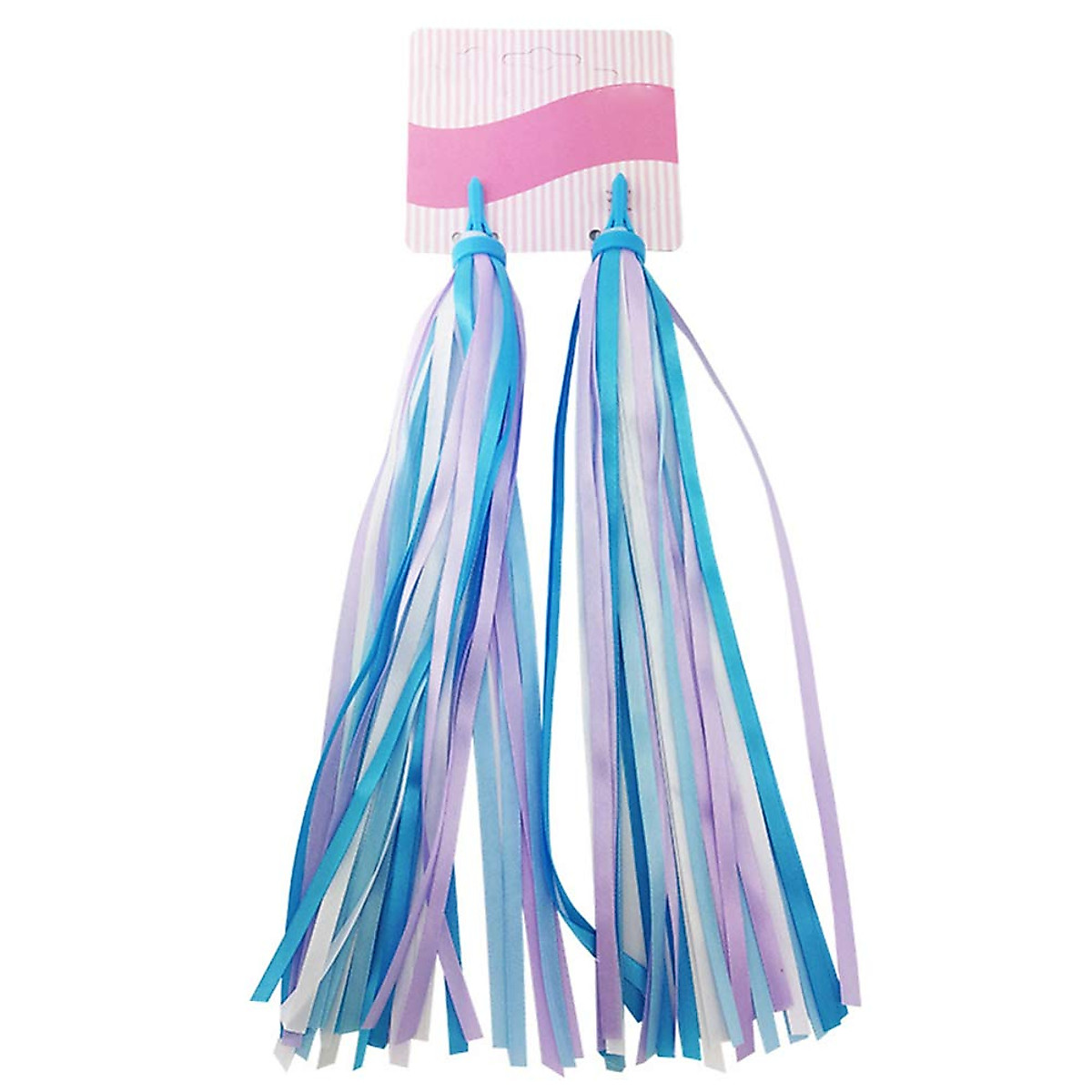 BESPORTBLE 2Pairs Bike Streamers Ribbons+ 1 Bicycle Bell Set Scooter Grips Tassels Bike Accessories for Kids Boys Girls(Random Color Tassels and Red Bell)