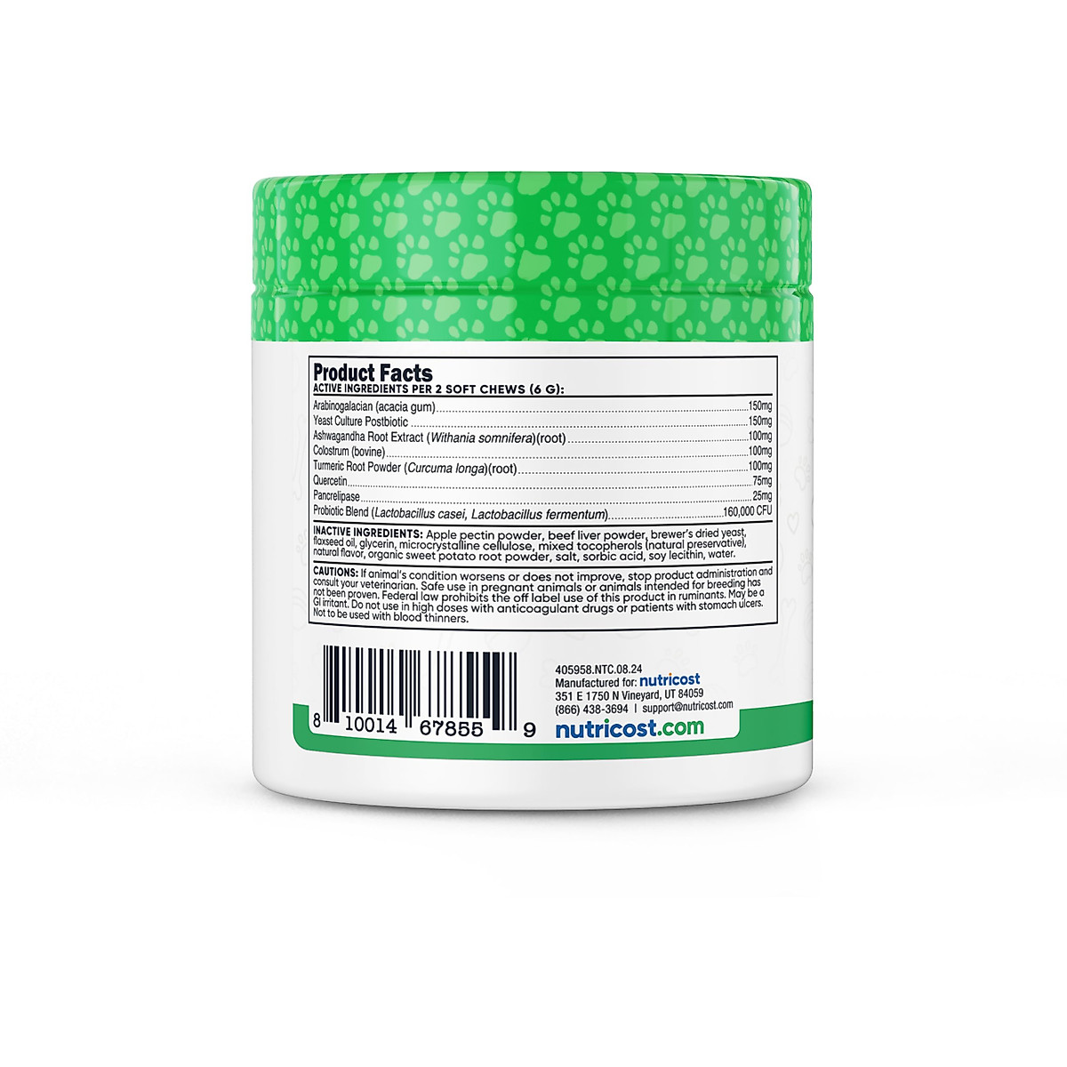 Nutricost Pets Seasonal Allergy Supplement Soft Chews for Dogs (Beef Flavored) 60 Soft Chews - Supports Occasional & Seasonal Allergies Health
