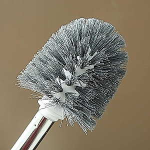 SAAKO Plastic Toilet Brush Wall Mounted Toilet Bowl Brush and Holder Set Home Modern Toilet Cleaner Brush for Bathroom Cleaning