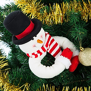 Ogrmar 2 Pack Christmas Curtain Buckle Doll Santa & Snowman Creative Curtain Tieback Hold back Fastener,Christmas Wine Bottle Topper for Xmas Holiday Home Window Decoration (Red and White)