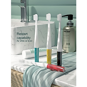 Blenpapa Battery Powered Electric Toothbrush for Kids, Sonic Toothbrush, IPX7 Waterproof, Yellow