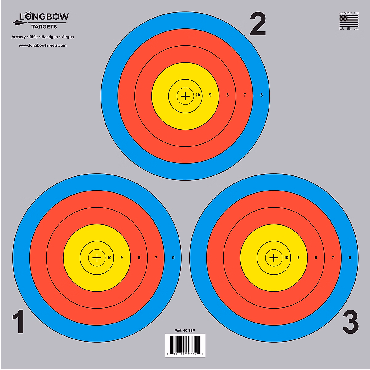 Archery 5 SPOT & 3 SPOT Vegas Targets by Longbow 8, 20, 50 & 200 Packs (3 Spot (20 Pack))