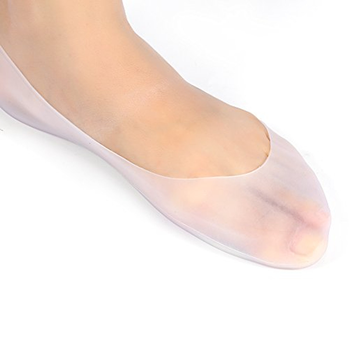 Silicone Socks, 1Pair Silicone Moisturizing Socks Comfortable and Reusable Moisturizing Gel Socks for Women Men Dry Cracking Skin (L)