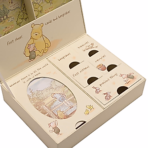 Happy Homewares Winnie The Pooh Keepsake Box with Drawers and Map of Hundred Acre Wood - Officially Licensed