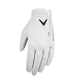 Callaway Golf Tour Authentic Glove (Worn on Left Hand, Cadet (Short Fingers), Medium, White 2019)
