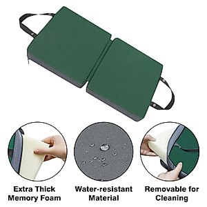 WITSTEP Garden Kneeling Pad, Extra Thick Memory Foam Kneeling Pad Foldable Outdoor Gardening Kneeler Pads with Snap Handle, Lightweight Kneeling Cushion Pads for Gardening,Work,Yoga,Bath