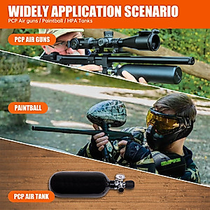 TOAUTO A5 4500Psi 30Mpa PCP Air Compressor,12V DC/110V AC PCP Airgun Compressor with Built-in Fan& Water/Oil-Free& One Button Start, with Adapter HPA Compressor for Paintball/PCP Rifle/Mini Scuba Tank