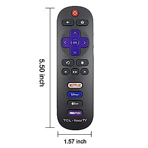 2 Pack - OEM Replacement Remote Control fit for All TCL Roku Smart TVs - Netflix/Disney Plus/Apple TV+ / HBO Max