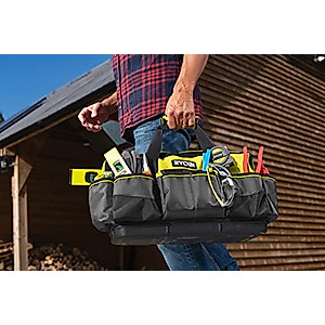 RYOBI RSSMTB1 Medium Tool Bag, Black, Yellow