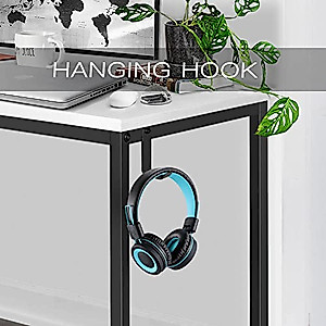 DLisiting Small Computer Desk for Bedroom White Modern Writing Table for Small Spaces Kids Teens Student Study Work PC Desk 31 Inch