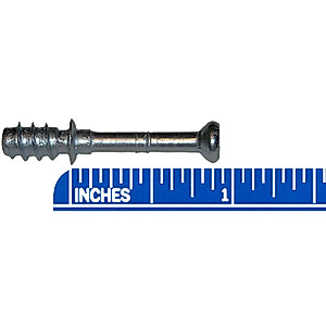 24mm (34mm Overall) Dowel Pin for Cam Lock Disc Furniture Connectors 10mm Long Euro Wood Thread Fits 5mm Hole (10 Pack)