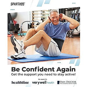 Sparthos Back Support Belt - Immediate Relief from Back Pain, Sciatica, Herniated Disc - Breathable Brace With Lumbar Pad - Lower Backbrace For Home & Lifting At Work - For Men & Women - (Small)