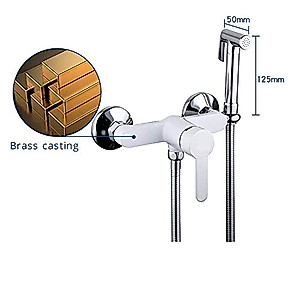 NBAAYIK Toilet Bidet Sprayer Bidets Brass Bathroom Shower Tap Bidet Toilet Sprayer Bidet Washer Mixer Shower Toilet Faucet 3 Stable Interface (1)