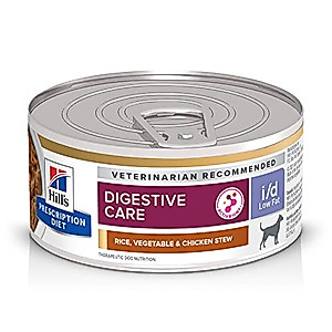 Hill's Prescription Diet i/d Low Fat Digestive Care Rice, Vegetable & Chicken Stew Wet Dog Food, Veterinary Diet, 5.5 oz. Cans, 24-Pack