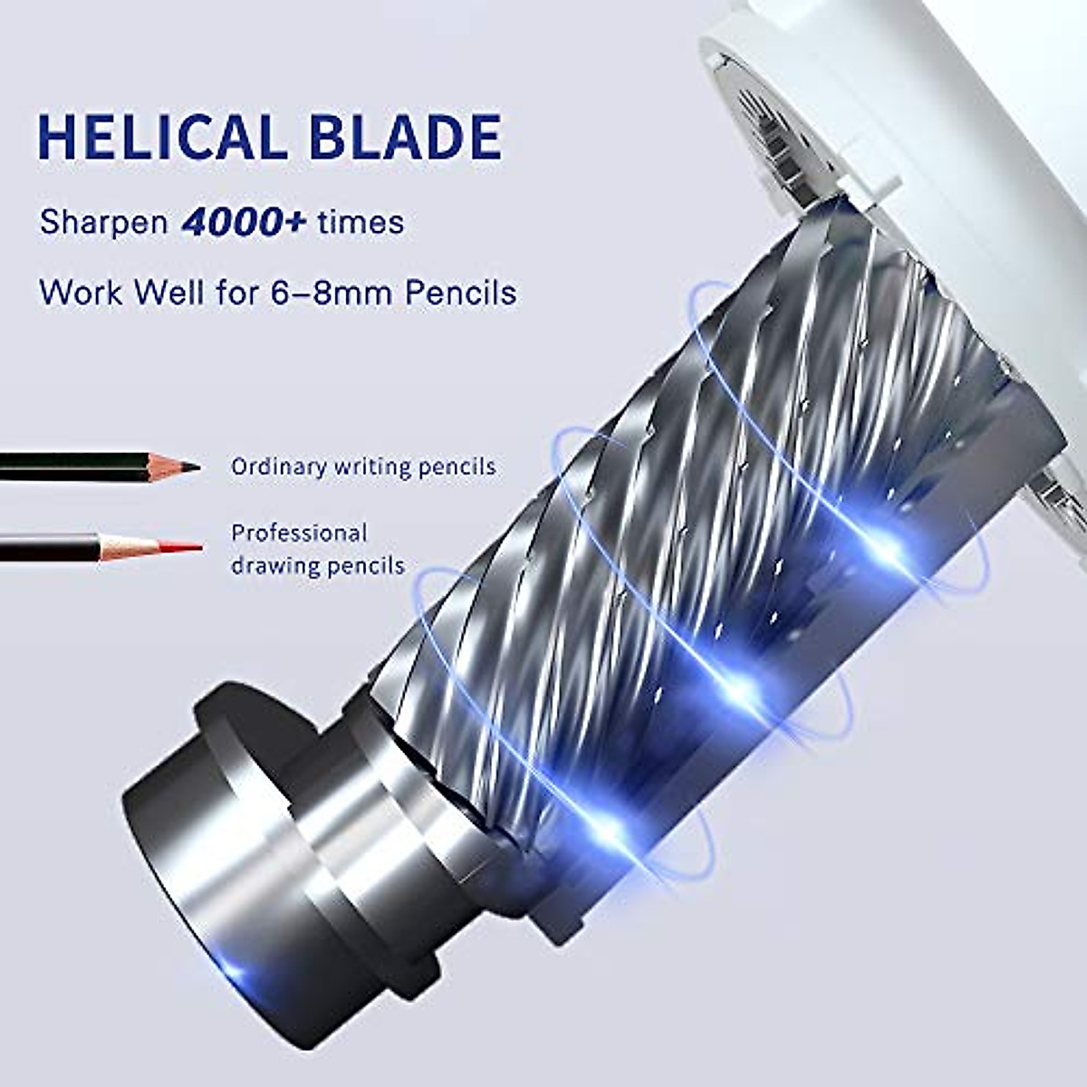 ZMOL Electric Pencil Sharpeners Battery Operated, Pencil Sharpener for Colored Pencils, Auto Stop for No.2/Colored Pencils(6-8mm),School/Classroom/Office/Home(USB Cable Included)