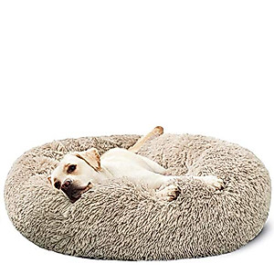 HACHIKITTY Dog Beds Calming Donut Cuddler, Puppy Dog Beds Large Dogs, Indoor Dog Calming Beds Large,30''