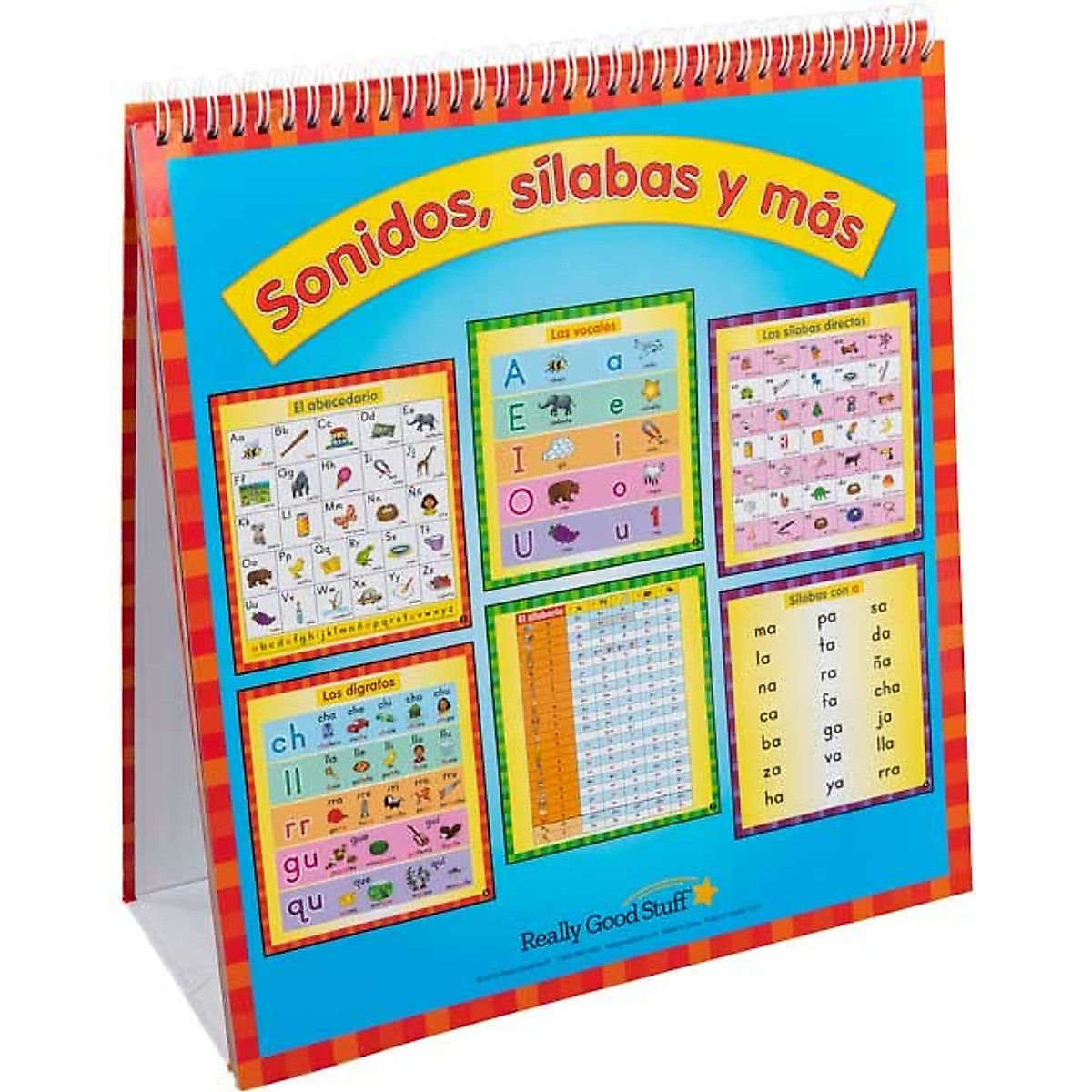 Really Good Stuff Spanish Sounds, Syllables, And More Flip Chart (Sonidos, sílabas y más) - 1 flip chart