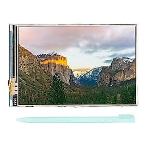 fo sa Monitor Display Raspberry Pi 3.5 Inch 480x320 TFT LCD Touch Screen Display Resistor for Raspberry Pi with Stylus Pen, Size 85.42 x 55.60 mm