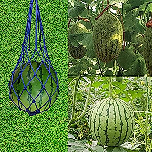 Melon Hammocks Cradles 5 Pack Net Bag to Prevent Falling Perfect for Growing Cantaloupe Pumpkin Watermelon in Vertical Garden (Yellow)