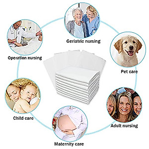 Baby Disposable Changing Pad, 50 Pack Soft Non-Woven Fabric Breathable Waterproof Underpads, Portable Leak-Proof Mattress Protector, Incontinence Bed Pads